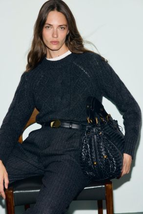 Gerard Darel Pull &agrave; torsades en cachemire - RIANNE - anthracite