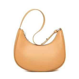 Generic Sac &agrave; bandouli&egrave;re en cuir v&eacute;ritable pour femme, petit sac &agrave; main &eacute;l&eacute;gant avec fermeture &eacute;clair, kaki, Small