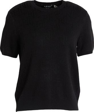 Ralph Lauren MONOGRAM JACQUARD SHORT-SLEEVE SWEATER