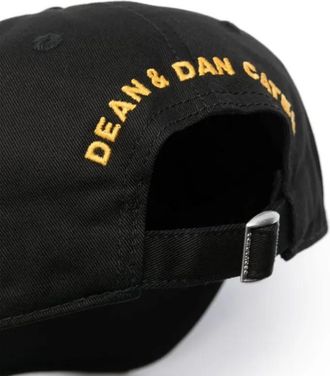 Dsquared2 Caps & M&uuml;tzen - Structured Front Panel Black Cap - Gr. ONE SIZE - in Schwarz - f&uuml;r Damen