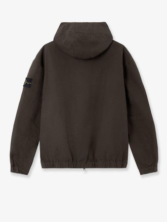 Stone Island Mens Jacket Hooded Organic Cotton Green