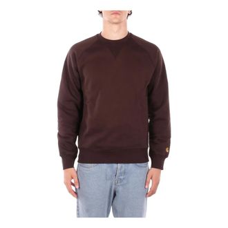 Carhartt Work in Progress Brauner Logo Pullover Regular Fit - - Sweatshirts & Hoodies - Herren - Braun - S
