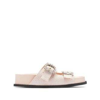 N&deg;21 Rosa Geflochtene Sandalen mit Kristall-Schnallen - - Shoes - Damen - Rosa - 39 EU