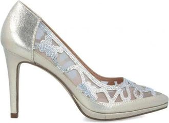 Menbur Femme, Chaussures, Gris, Taille: 39 EU Decollet&egrave; laminata in tulle e strass