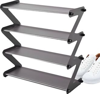 Generic 4 -Tier -SchuhregalOrganizer - Schuhspeicherregal, schmaler Schuhständer | Stapelbarer Schuhorganisator, Leicht wasserdichte Schuhständer, Platz spare