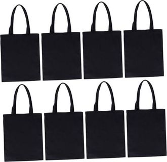 Aboofan 8 Pièces Réticule De Toile Sacs De Sublimation Sac En Toile De Transfert De Chaleur Noir