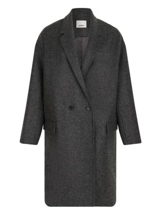 Isabel Marant manteau en laine à boutonnière croisée - Gris