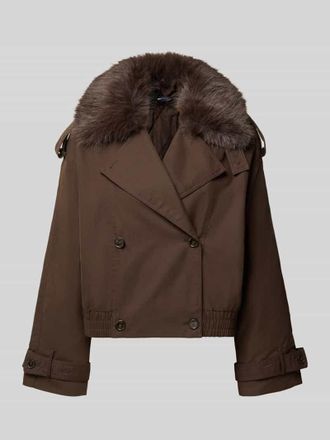 Gina Tricot Regular Fit Jacke mit Kunstpelz