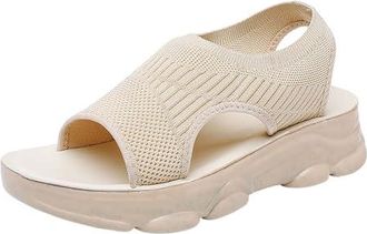 Generic Sandales Femme &eacute;t&eacute; Confortable Orthop&eacute;dique Bout Ouvert Chaussures Antid&eacute;rapant Respirantes Casual Sandales de Plage Leger Boho Platform Sandals, Mode