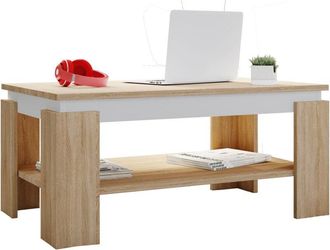 ebuy24 Ebuy24 - Mise à disposition et bon de réduction Rolas h. 41 x l. 90 x p. 53cm Sonoma Eiche / Blanc