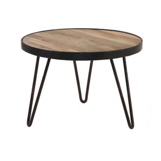 Miliboo Couchtisch rund Industrie-Design 50 x 35 cm ATELIER