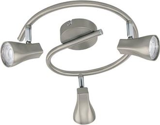 Eglo LED Deckenlampe Tiberio 1, Deckenstrahler, Stahl, Kunststoff in nickel-matt, warmweiß