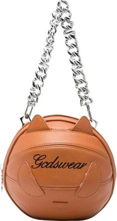 GCDS Gcds, Femme, Sacs, Brun, Taille: ONE Size Cat-shape Basketball Tote Bag