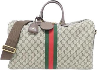 Gucci unisex, Pre-owned, Beige, Taille: ONE Size Sac week-end en toile Pre-owned