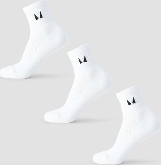MyProtein Socquettes de course MP (lot de 3 paires) - Blanc - UK 2-5