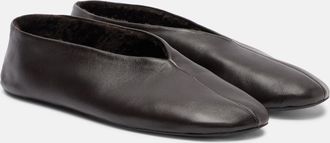 The Row Ballerinas Stella aus Leder