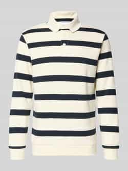 Lindbergh Relaxed Fit Poloshirt mit Streifenmuster