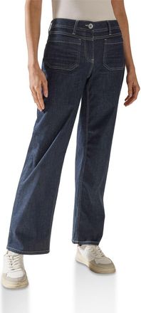 Cecil Damen B378898 Wide Leg Jeans, Rinsed wash, 29 W/30 L