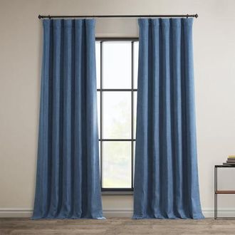 Half Price Drapes Vorhänge aus Kunstleinen, strukturiert, Raumverdunkelungsvorhänge für Schlafzimmer, 213 cm lang, 1 Panel, 127 x 213 cm (B x L), Vorhänge für Wohnzimme