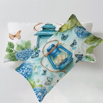 Generic Kissenbez&uuml;ge Gr&uuml;N Kissenbezug 50x80cm Blumen Kissenbez&uuml;ge Leinen Dekokissen Kopfkissenbezug Cushion Cover Weich und Bequem Unsichtbarer Rei&szlig;verschluss