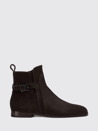 Doucal's Bottines &agrave; lacets en su&egrave;de avec bride r&eacute;glable