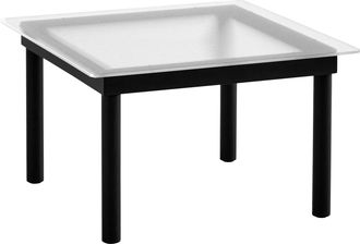 HAY Table basse en verre Kofi, pietement en ch&ecirc;ne Hay