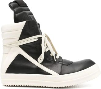 Rick Owens Homme, Chaussures, Noir, Taille: 42 EU Leather Geobasket