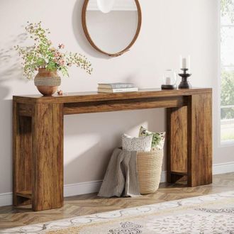 Tribesigns Tribesigns Konsolentisch, 160 x 29.5 x 85 cm, Beistelltisch, Flurtisch, Sofatisch f&uuml;r Kleinen Raum, Sofatisch aus Holz im Landhausstil f&uuml;r Eingang
