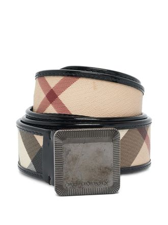 Burberry ceinture à carreaux - Beige