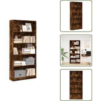 vidaXL Vidaxl - B&uuml;cherregal R&auml;uchereiche 80x24x176 cm Holzwerkstoff - B&uuml;cherregal - B&uuml;cherregale - B&uuml;cherschrank - B&uuml;cherschr&auml;nke