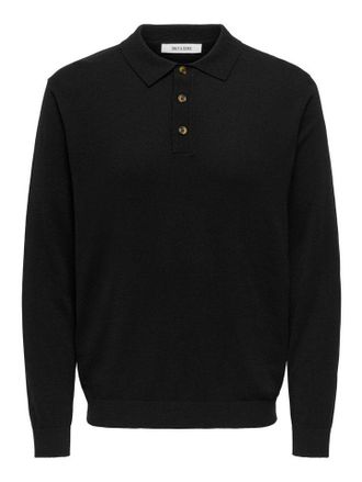 Only & Sons Polokragenpullover ONSLOUI REG 12 LS MEL POLO KNIT