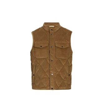 Woolrich Blouson sans manches &agrave; col rond en coton