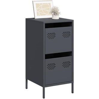 vidaXL vidaXL Sideboard Anthrazit 35x39x73,5 cm Kaltgewalzter Stahl