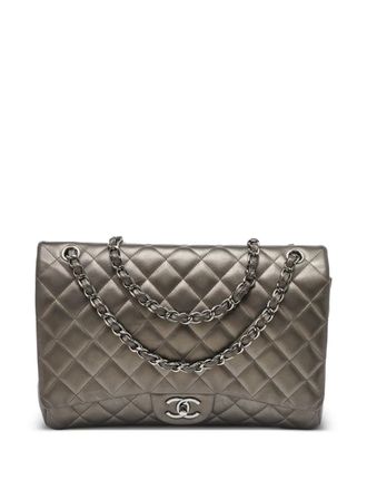 Chanel sac port&eacute; &eacute;paule &agrave; matelassage losanges - Gris