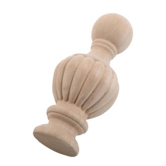 Valiclud Gatuida Vintage Holzpfostenaufsatz 24cm aus Unbehandeltem Holz Treppengel&auml;nder und Bettpfosten Zierelement Selbstgemacht Holzspitze f&uuml;r M&ouml;bel und Bast