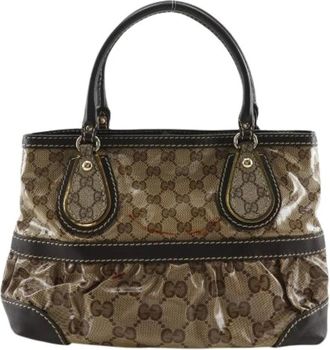 Gucci Sac cabas Pre-owned GG Crystal en toile enduite - Femme - Pre-owned - Brun - Taille: ONE Size