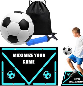 Generic Trainingsmatte F&uuml;r Fu&szlig;ball | Aus Rutschfestem Sowie Klappbar - Fu&szlig;ball Dribbling Trainer &Uuml;bungsmatte - f&uuml;r Anf&auml;nger Kinder Jugendliche Zuhause Garten 
