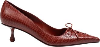 Jimmy Choo London Femme, Chaussures, Brun, Taille: 37 EU Escarpins Cognac en Cuir &agrave; Bout Pointu