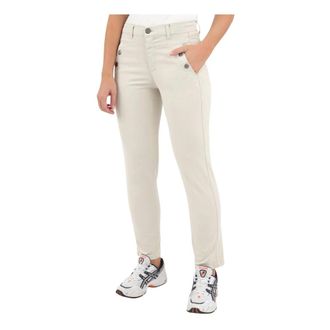 2-Biz Femme, Pantalons, Beige, Taille: 48 FR Pantalon taille haute extensible en Sand