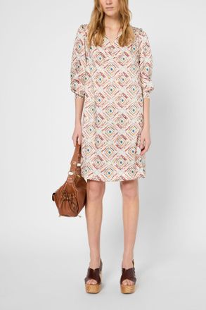 Gerard Darel Robe courte imprim&eacute; ethnique - PRUNE - Ecru