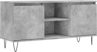 vidaXL Vidaxl - Mobile Porta Tv Grigio Cemento 104x35x50cm In Legno Multistrato