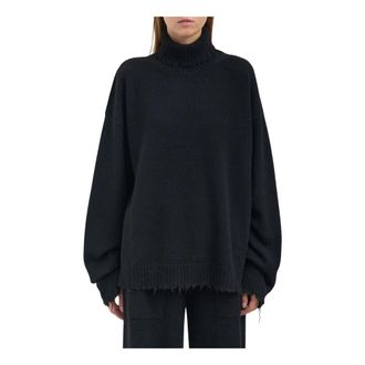 Uma Wang Muk7154Uw900 Rollkragenpullover - - Knitwear - Damen - Schwarzk - S
