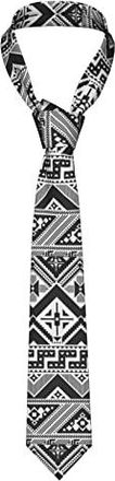 Generic Cravate Tribal Noir Blanc G&eacute;om&eacute;trique Fine Cravates &Eacute;troit Cravate Pour Homme Pour Affaires C&eacute;l&eacute;brations Remise De Dipl&ocirc;me