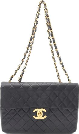 Chanel sac porté épaule Decamatlassé (1991-1994) - Noir