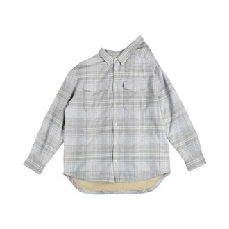 Y / Project Gepolstertes Hemd mit abgeschnittenen Schultern in Blaukaro - - Shirts - Herren - Grau - L