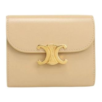 Celine Portefeuille Tri-fold Pre-owned - Femme - Pre-owned - Beige - Taille: ONE Size