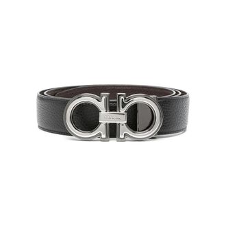 Ferragamo Wendeleder G&uuml;rtel mit Gancini-Schnalle - - Accessories - Herren - Schwarzk - 85 CM