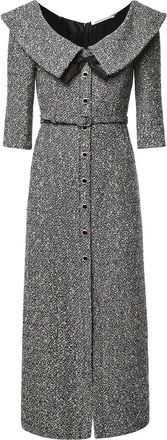 Alessandra Rich Knielanges Kleid - Wei&szlig;