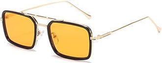 Generic Lunettes De Soleil En Métal For Femmes, For La Conduite, Lextérieur, Les Voyages, Vacances(Yellow)