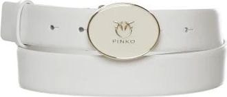 Pinko Pinko, Femme, Accessoires, Blanc, Taille: S Round Enamel H2-8 Belt